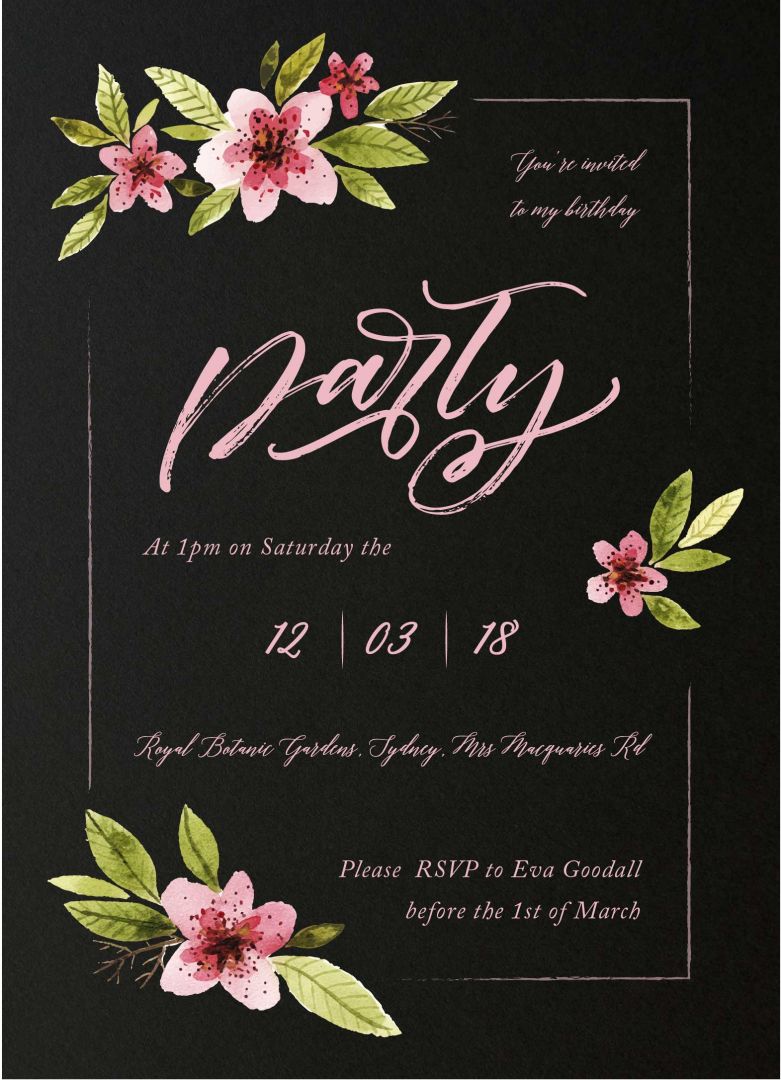 Free Teenage Birthday Party Invitation Templates FREE PRINTABLE TEMPLATES