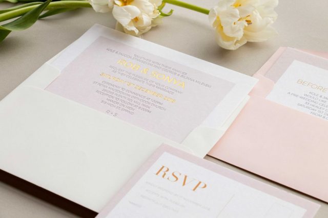 How to assemble & stuff wedding invitations - Paperlust