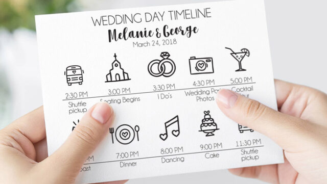 A Guide to Plan the Perfect Wedding Reception Timeline - Paperlust