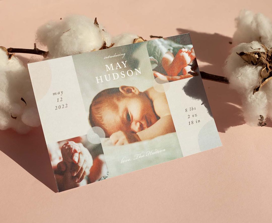 Birth Announcement Ideas with Photo: 22 Layout Examples for New Parents ...