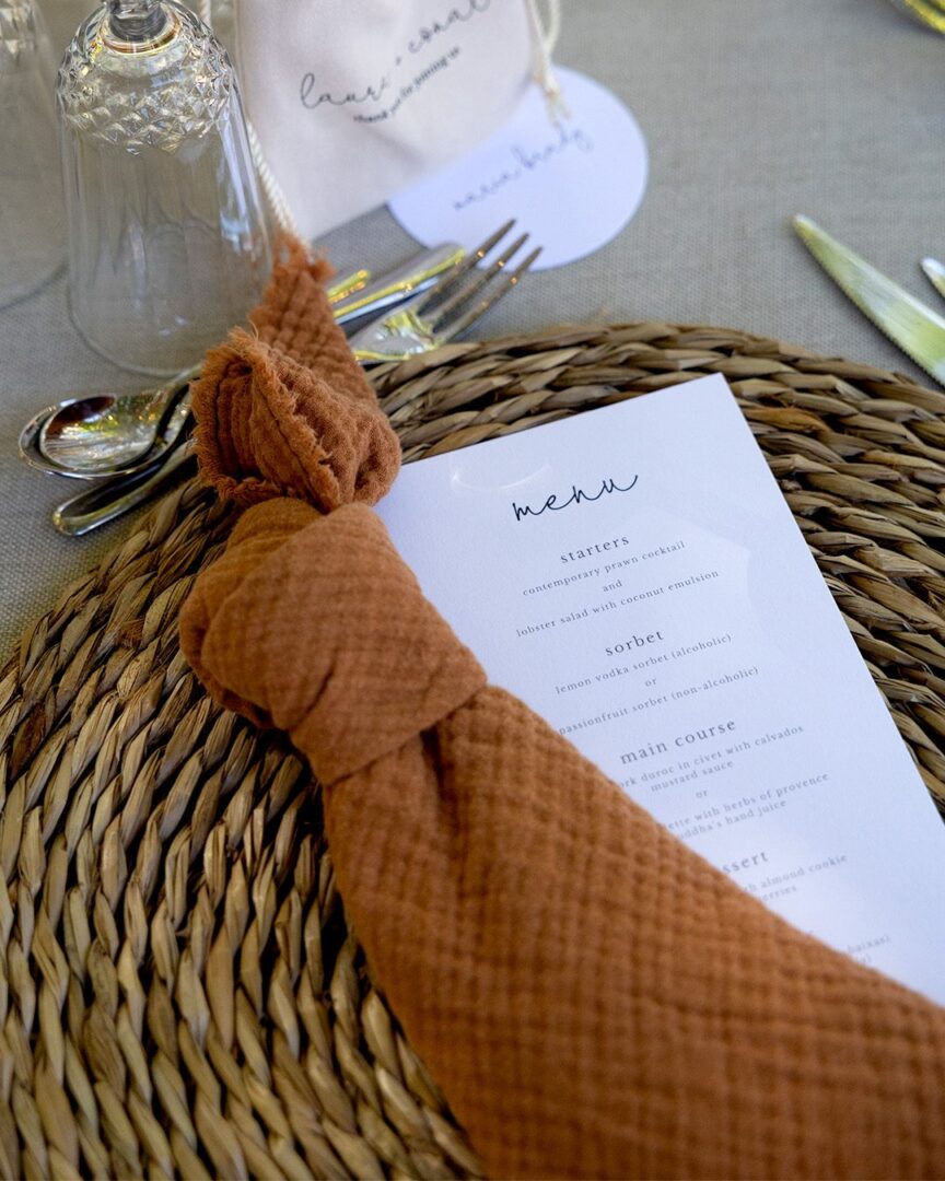Wedding Menu Cards: Design, Wording, and Printing Guide - Paperlust