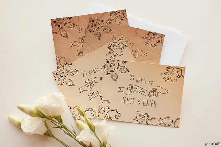Rustic Save the Date Ideas: Cards, Wording & Design - Paperlust