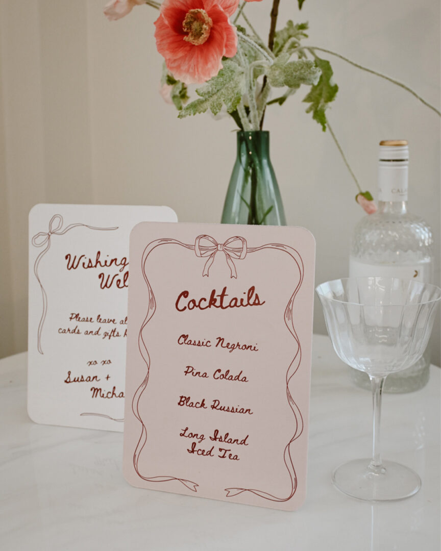 Wedding Menu Cards: Design, Wording, and Printing Guide - Paperlust