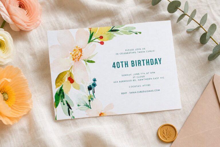 40th Birthday Invitations & Party Ideas - Paperlust