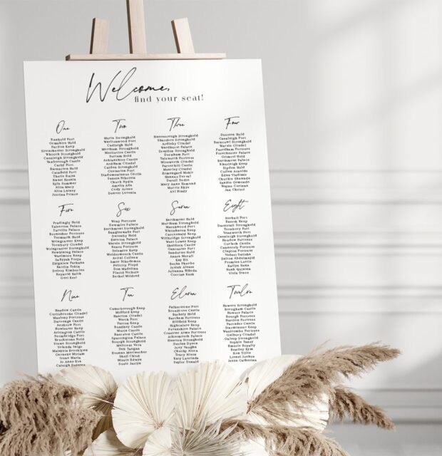 How to Update Your Wedding Seating Chart Last-Minute - Paperlust